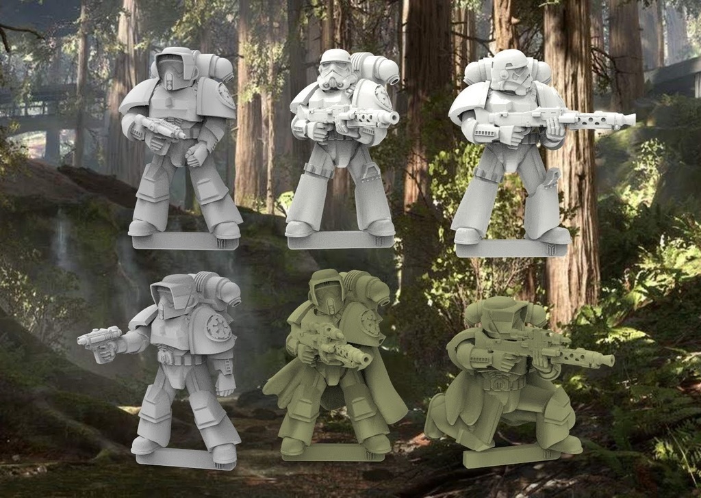 ⭐ Star Wars Biker Scout Head and Pistol Gun Hand for Mini Conversion ...