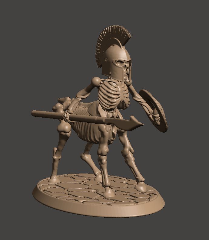 💀 28mm - Undead Skeleton Centaur Miniature・Free STL File for ・Cults