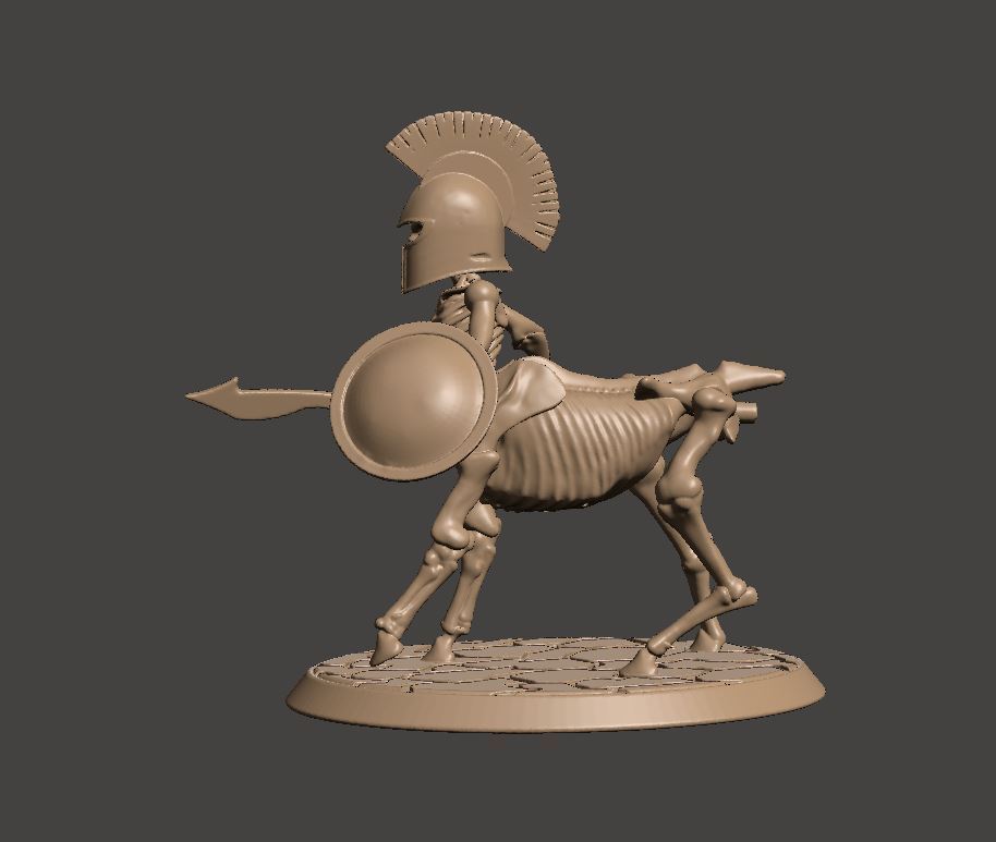 💀 28mm - Undead Skeleton Centaur Miniature・Free STL File for ・Cults