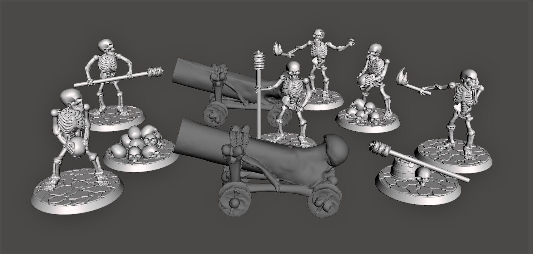 💀 Undead Skeleton Cannon Crew Loading Member - 28mm・Free STL File for ...