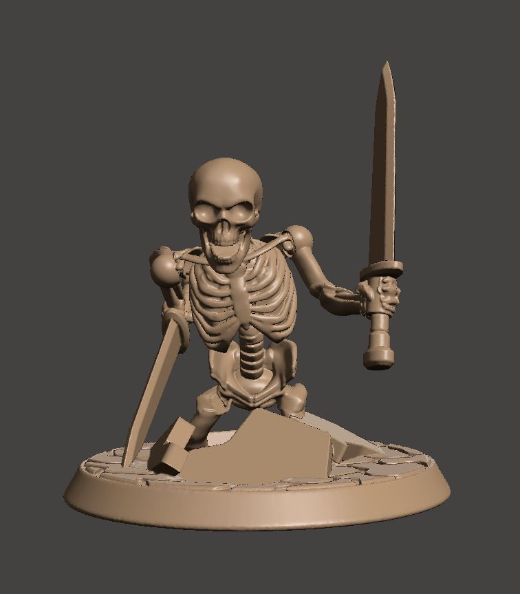 Free STL file 28mm Undead Skeleton Warriors - Rising from the Grave ...