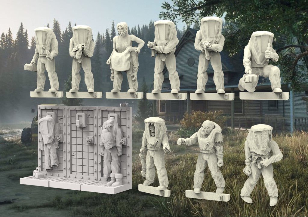 免费 STL 文件 Modern Chemical Suit Racks - Sci Fi Fantasy space Scenery 🛰 ...