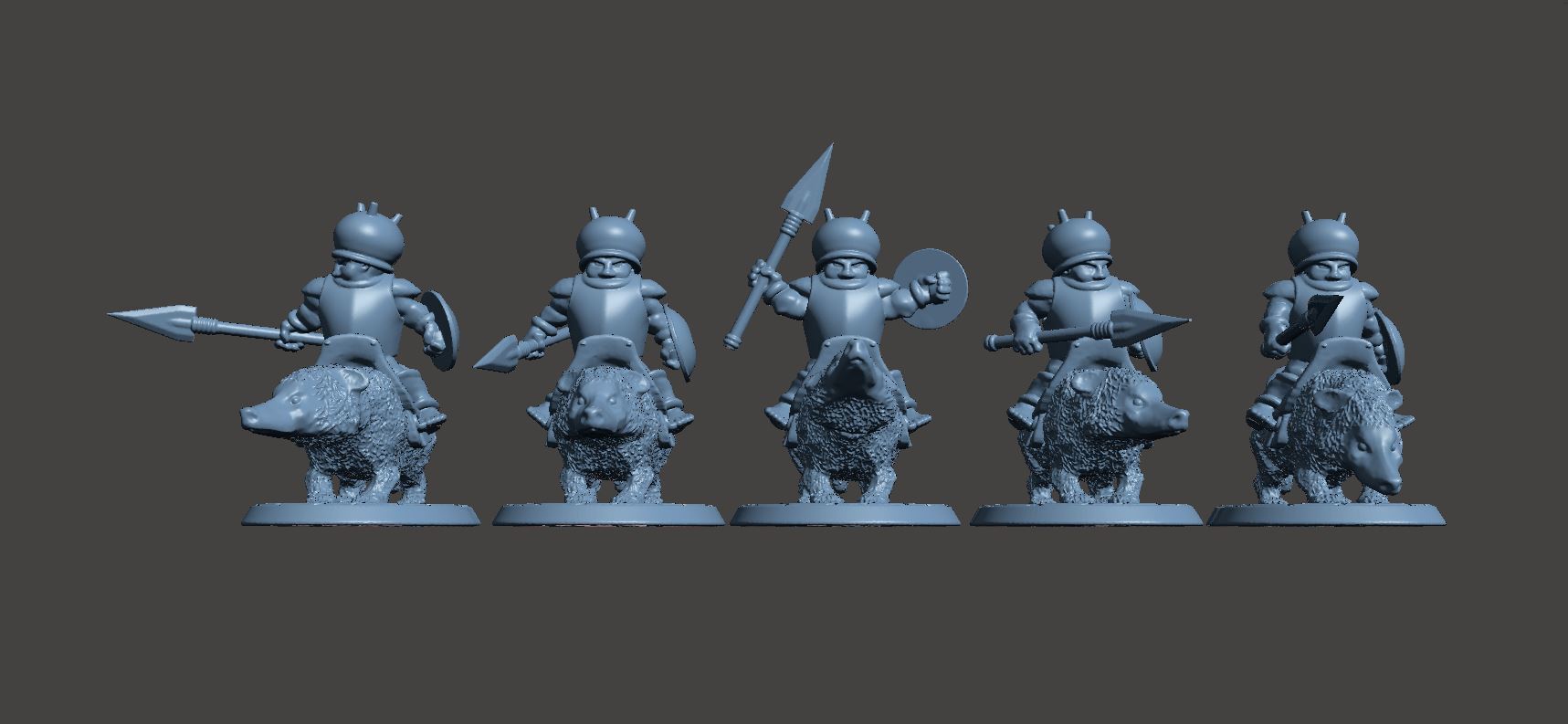 🛡️ Mounted Halfling Cavalry with Spear and Shield - 28mm・Free STL File ...