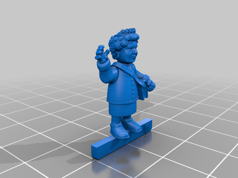 Free STL file HRH Queen Elizabeth II - 28mm Miniature 👸・3D printable ...
