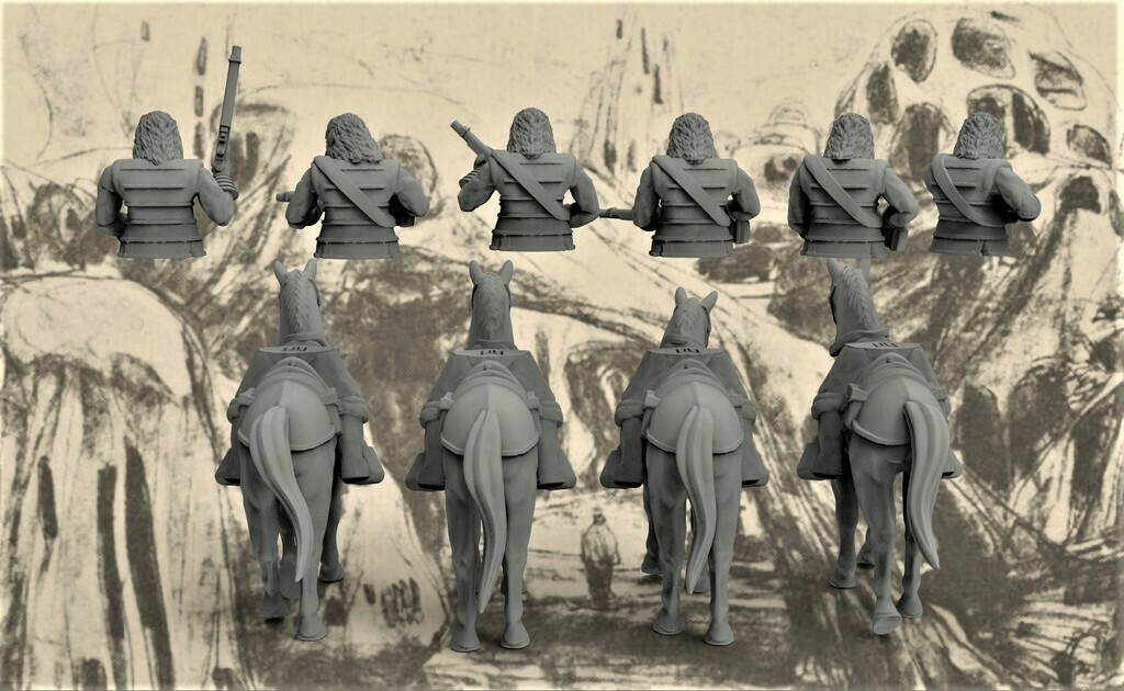 🪐 Planet of the Apes Gorilla Soldier Mounted Cavalry・Free 3D File for ...