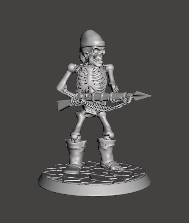 💀 28mm Undead Skeleton Pirate Miniature・Free STL File for ・Cults