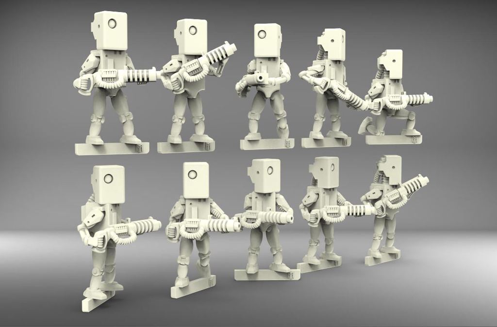 🤖 Stapler Droid Five - 28mm Wargaming Miniature Robot・Free STL File for ...