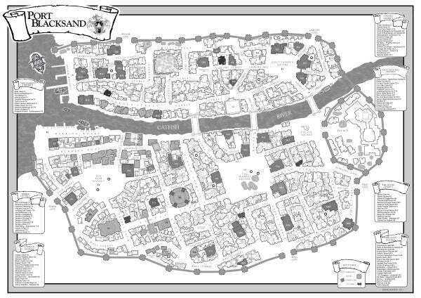 Free STL file Port Blacksand Map - Fighting Fantasy 🗺️ ・3D printing ...