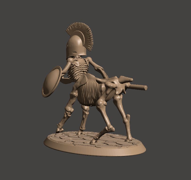 💀 28mm - Undead Skeleton Centaur Miniature・Free STL File for ・Cults