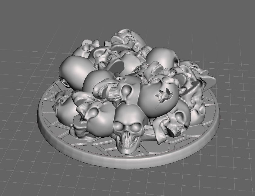 🎲 28mm Pile of Skulls Base / Marker・Free STL File for ・Cults