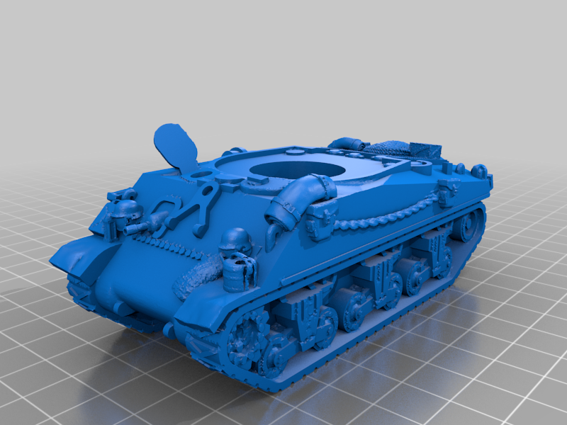 🪖 28mm - OddBall's Sherman Tank - Kelly's Heroes・Free STL File for ・Cults