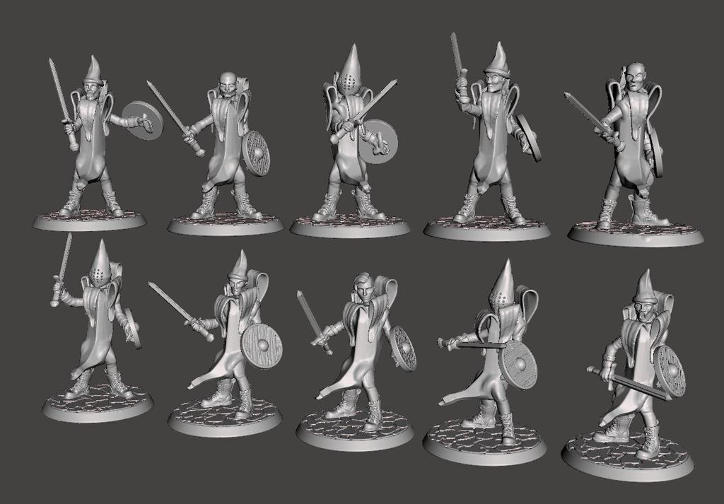 🍌 28mm Banana Conscript Cultist - Banana Knight Cult v2・Free STL File for ・Cults