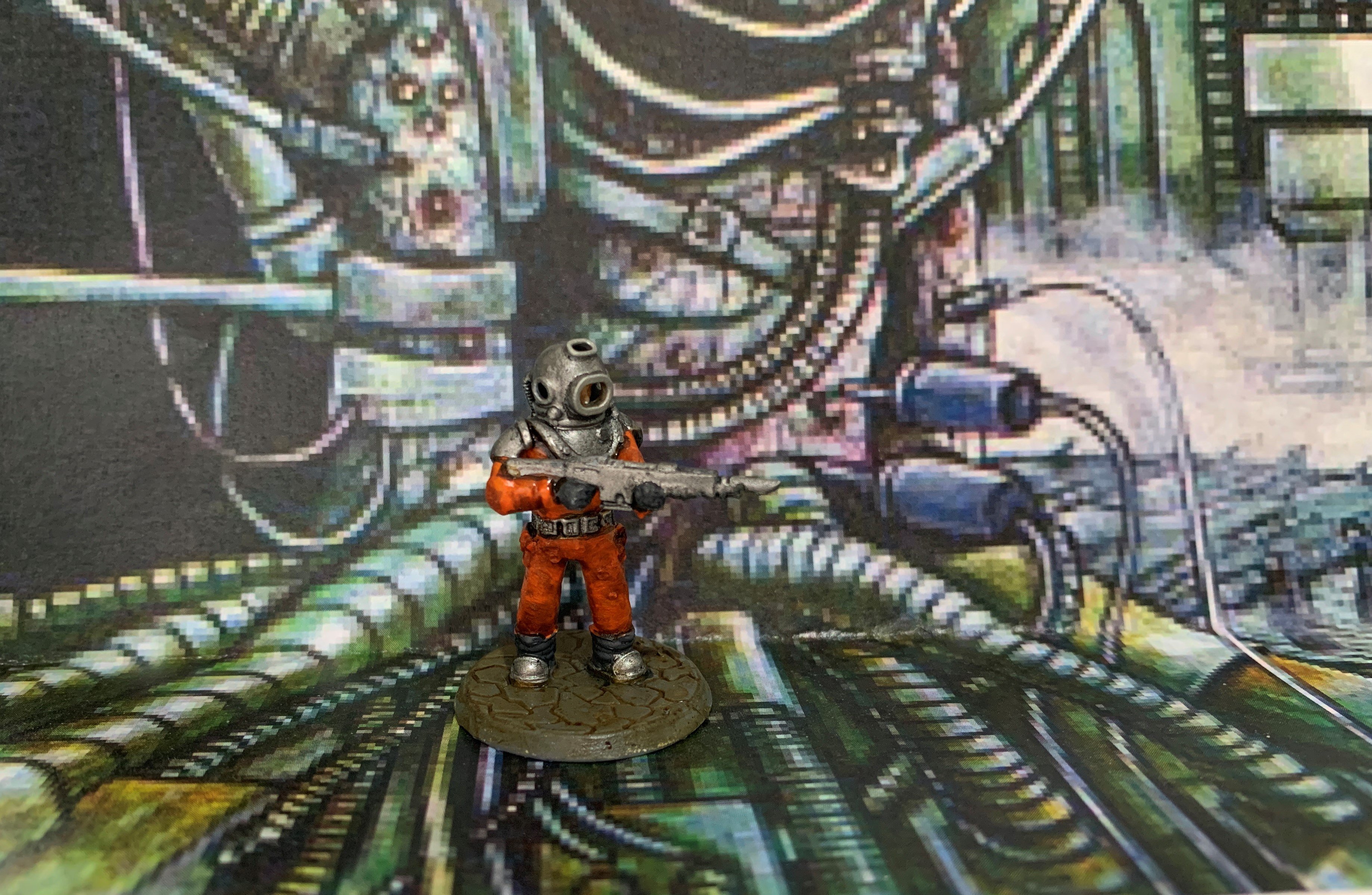 3D printing 28mm Space Miner Guard Miniature・Cults