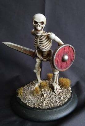 3D printable Skeleton Warrior - 28mm wargames fantasy miniature V2 ...
