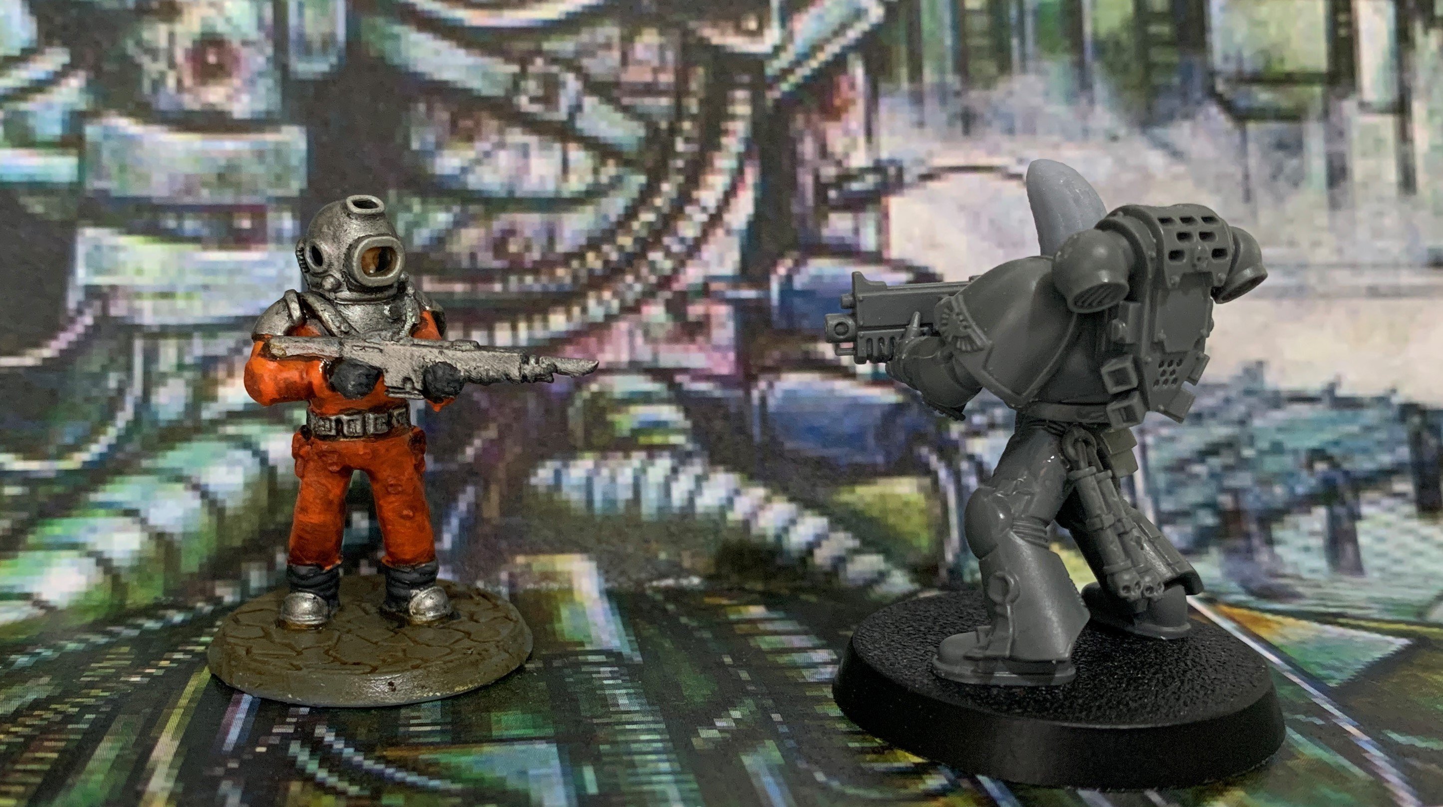 3D printing 28mm Space Miner Guard Miniature・Cults