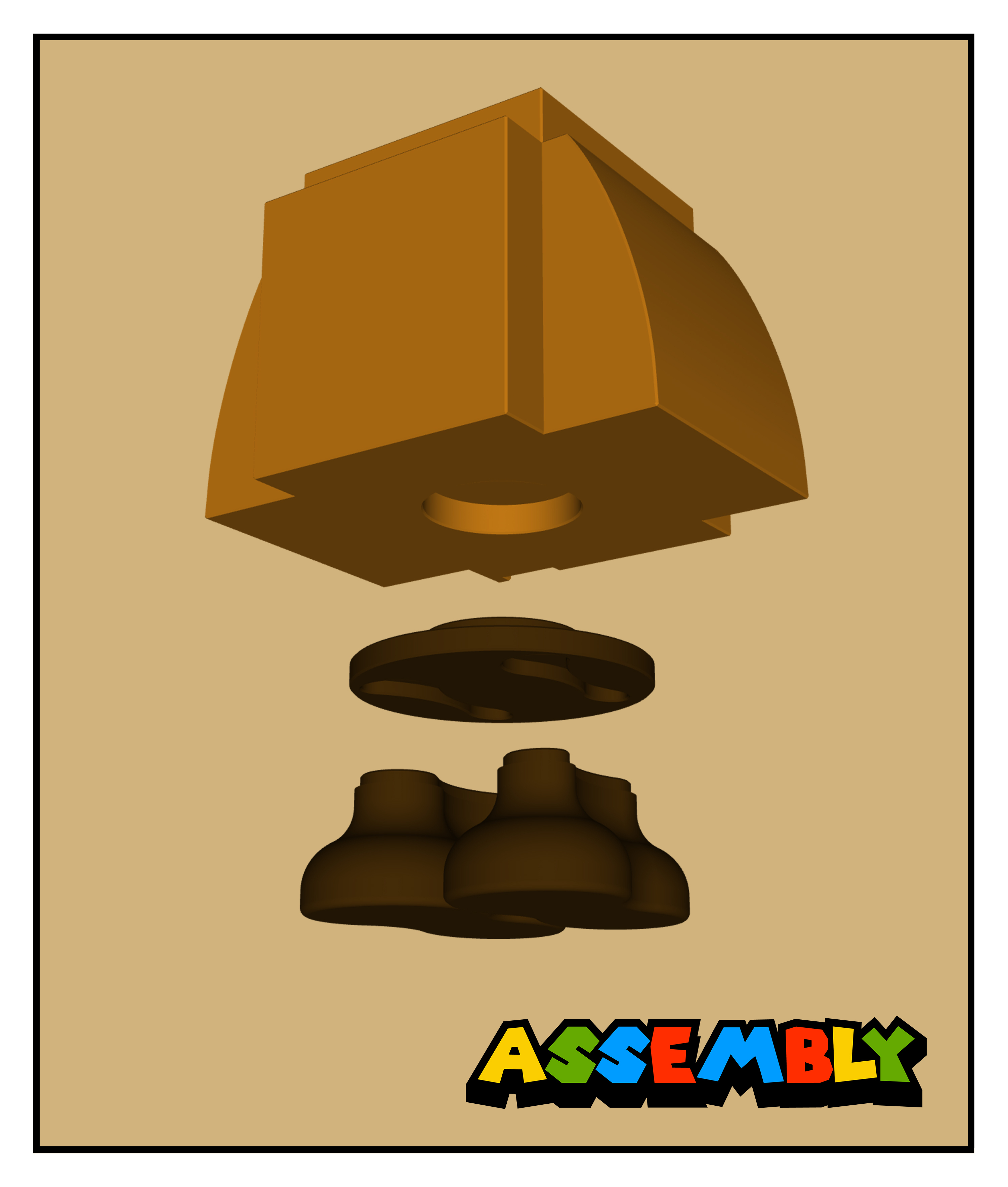 🧱 Giant Lego Goomba・Free 3D File for ・Cults