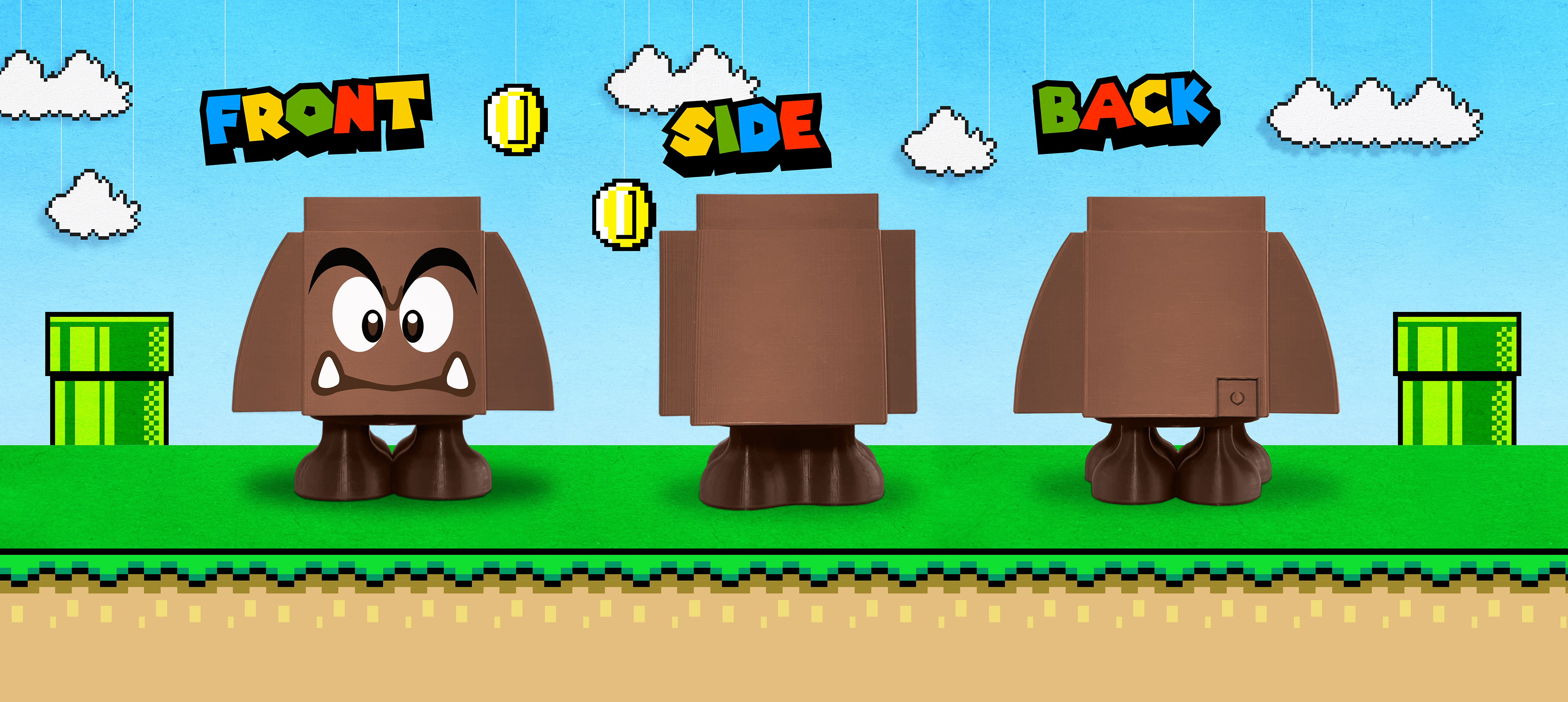 🧱 Giant Lego Goomba・Free 3D File for ・Cults