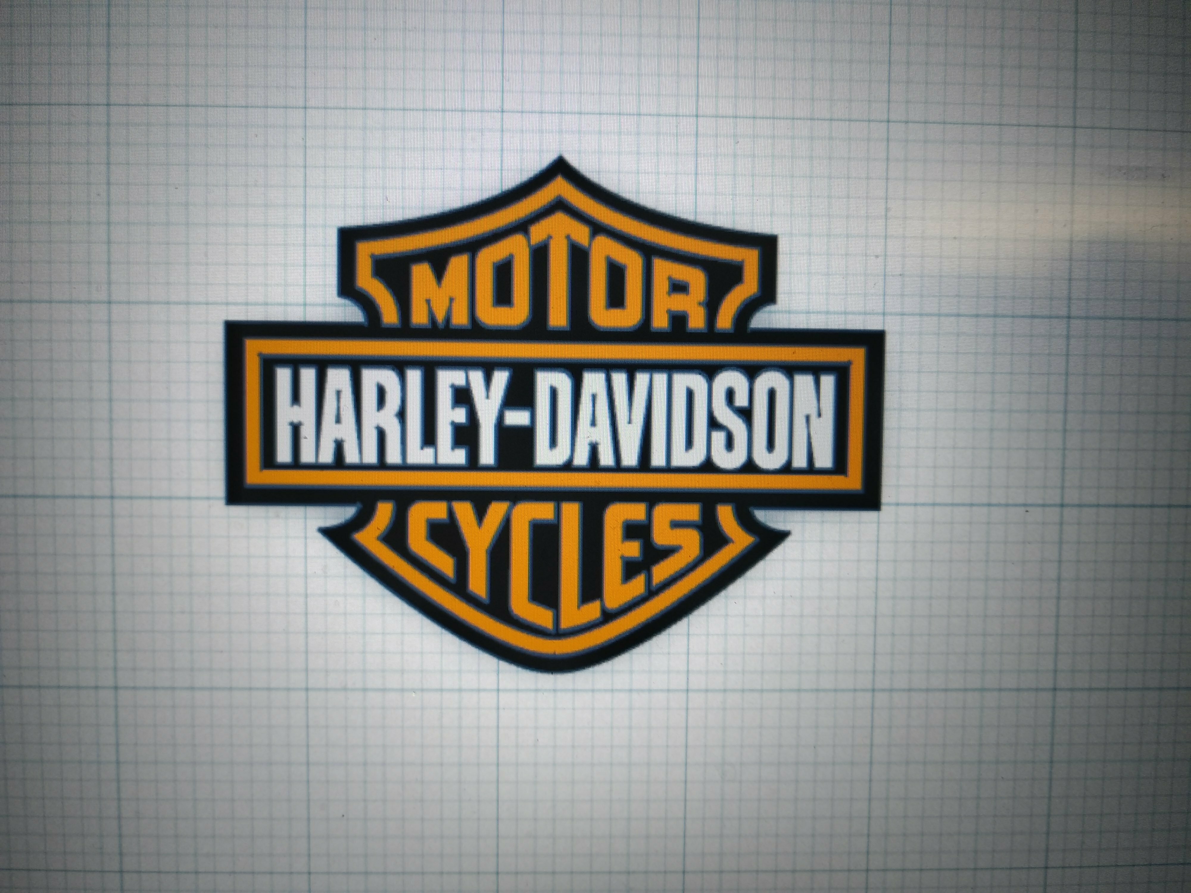 🏍️ harley davidson 2D logo・Free STL File for ・Cults