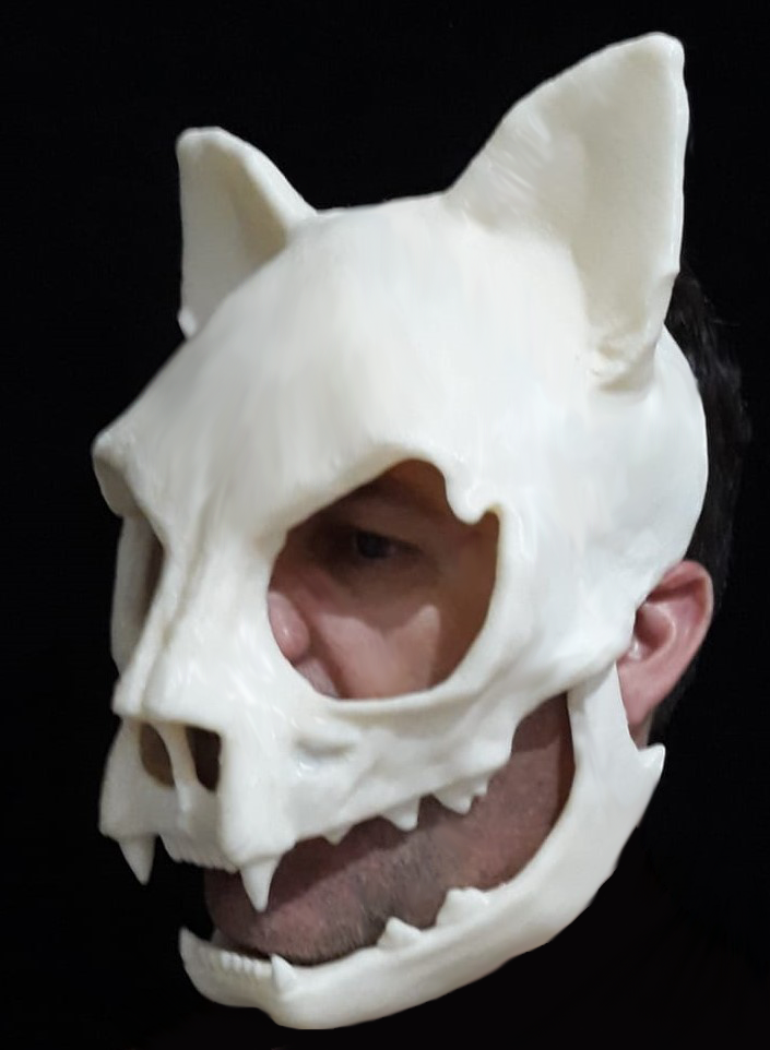 💀 Skull Mask - Feline/Cat・ 3D File for ・Cults