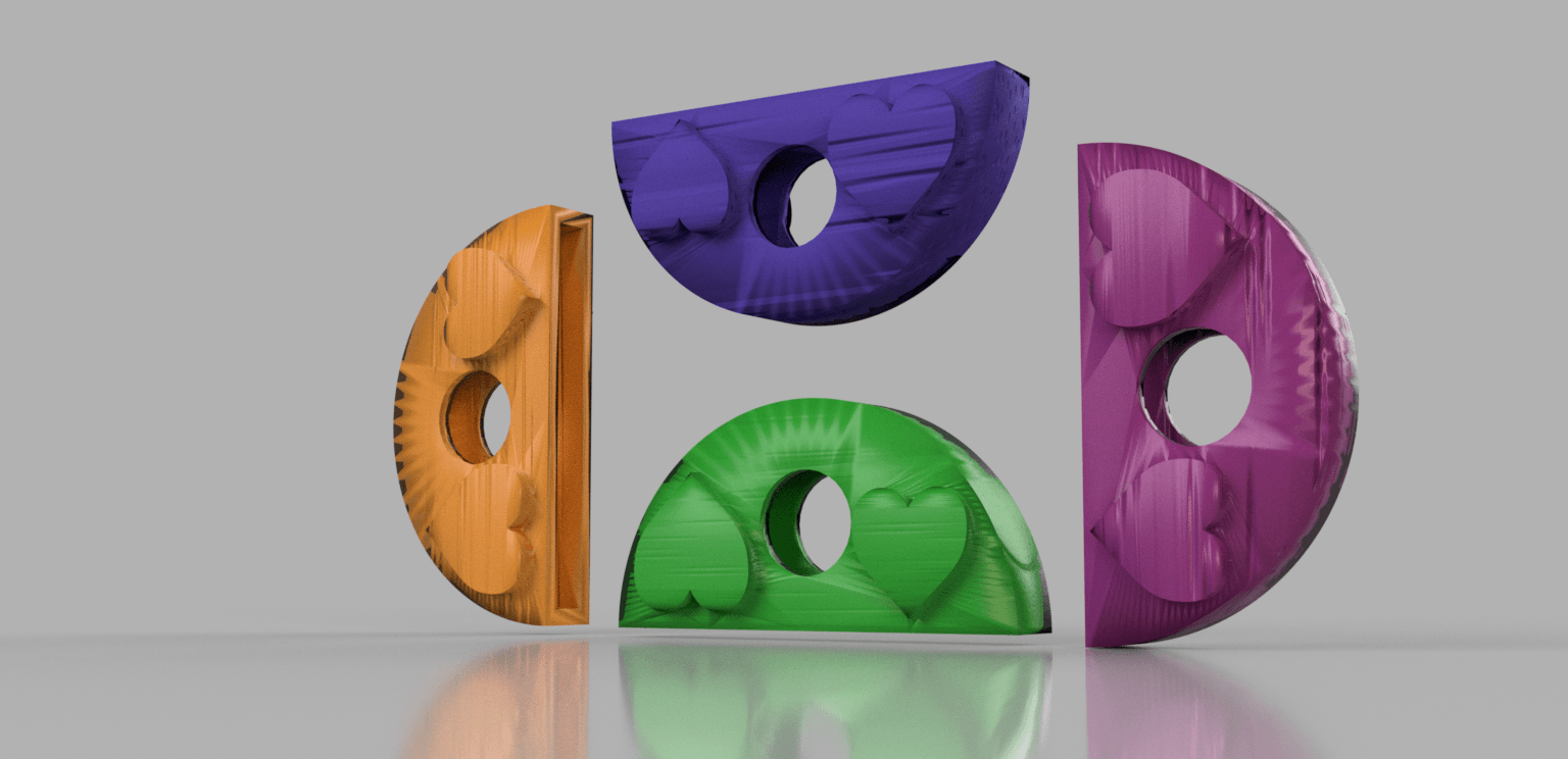 Free STL file Key cover hearts (remix) 🔑・3D printing model to download ...