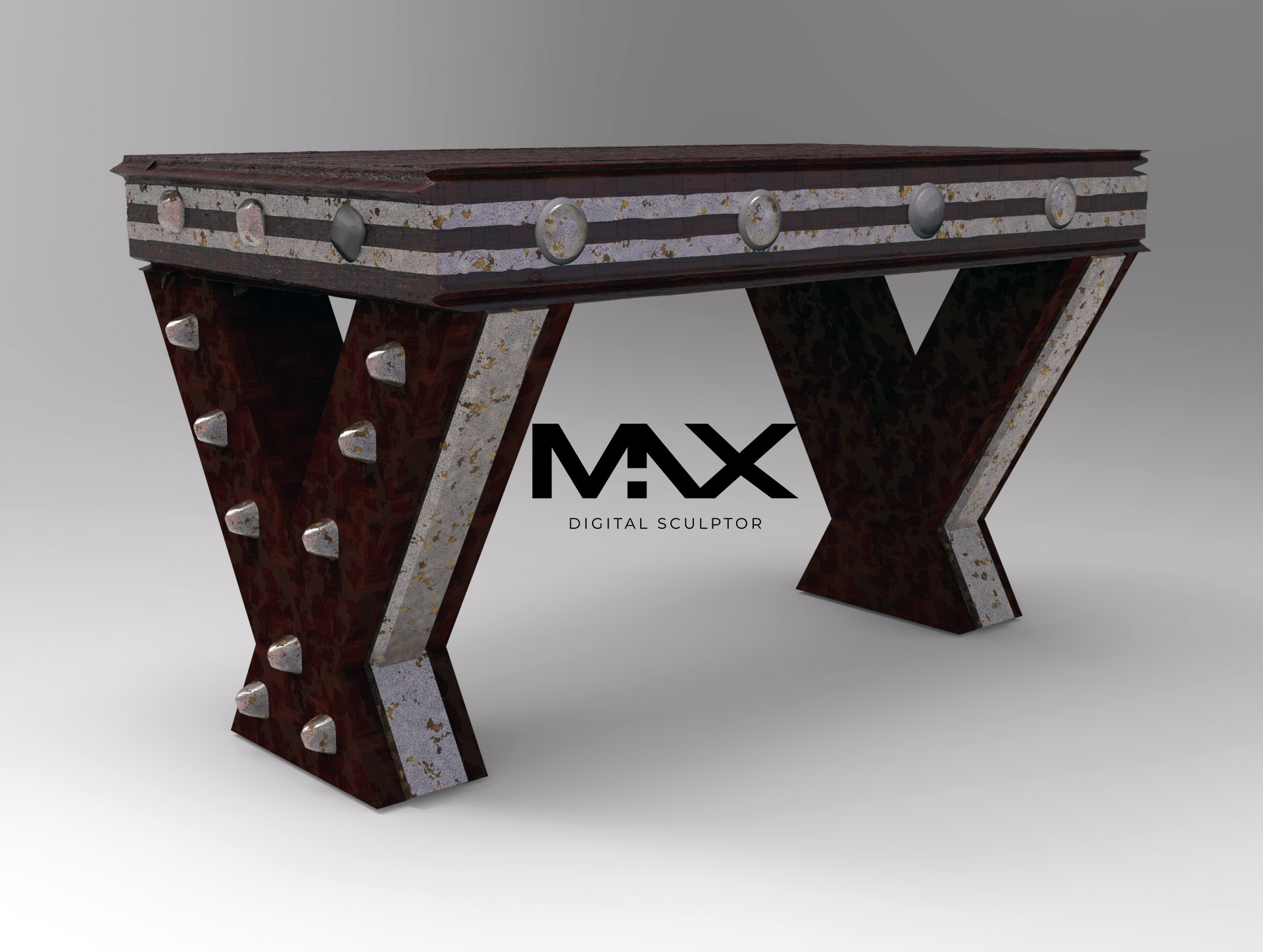 Arquivo grátis OBJ Medieval Style Table Table Top 🔝 ・objeto para impressão 3D para download・Cults