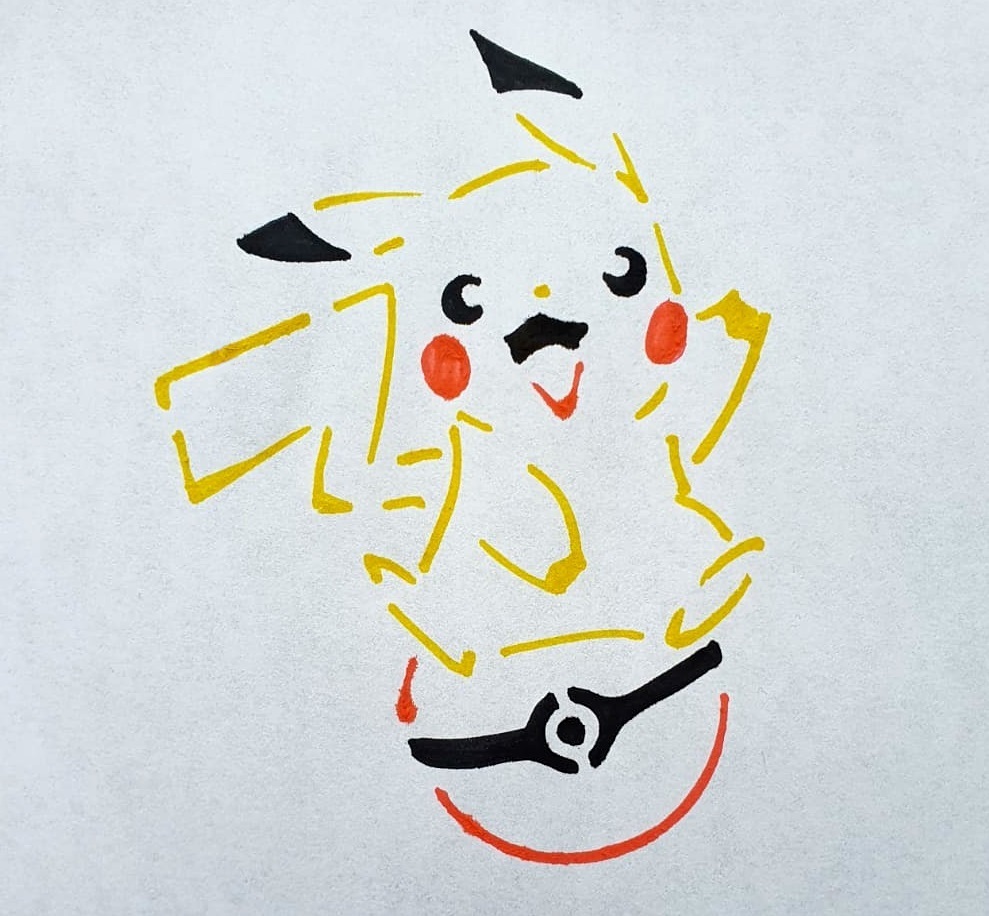 STL file Pikachu Stencil 🐉 ・3D printer model to download・Cults