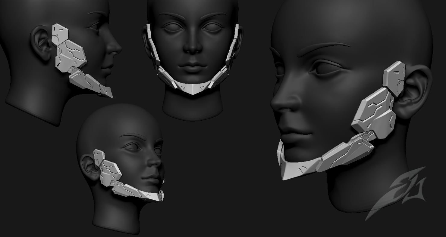 🔫 Cyborg Jaw Armor Wearable 3D print model・ 3D File for ・Cults