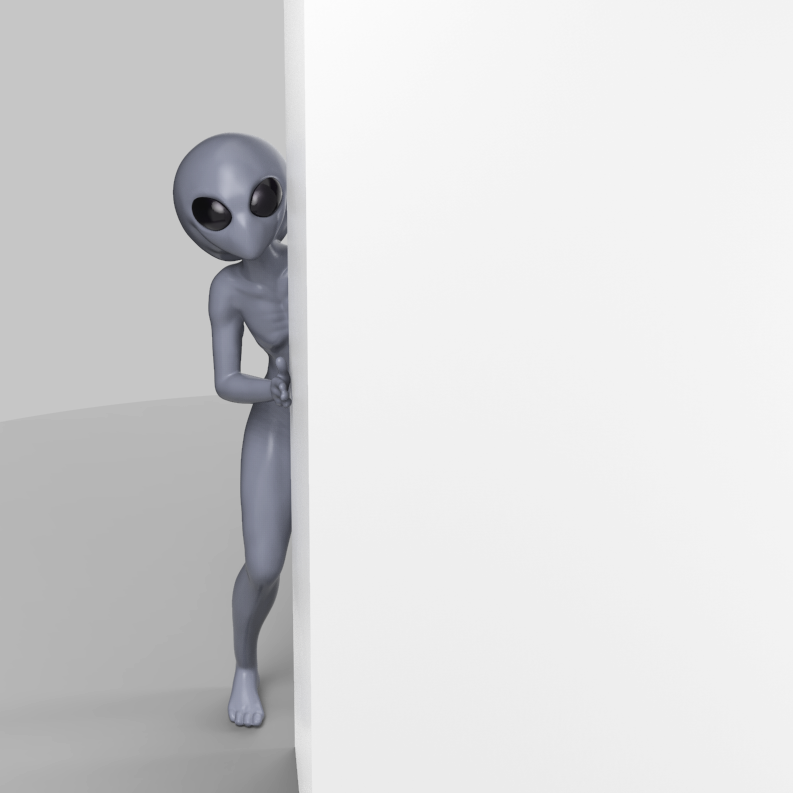 STL file Alien Behind the Wall !? 👽・3D print model to download・Cults