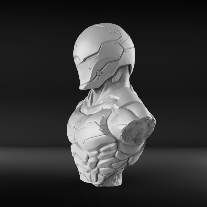 STL file Cyborg Ninja Bust 🥷 ・3D printer design to download・Cults