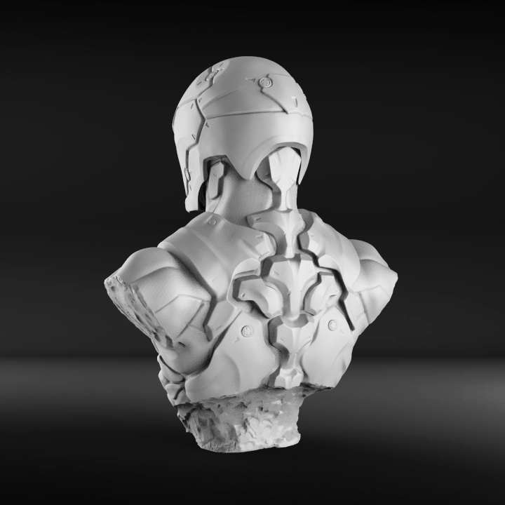 🥷 Cyborg Ninja Bust・ STL File for ・Cults