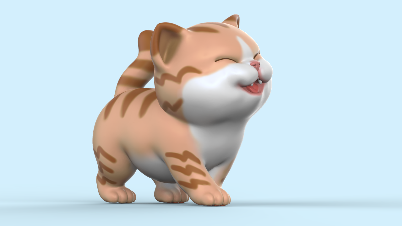 Файл STL Cute Walking Kitten V2 🚶 ・3D модель для печати скачать・Cults