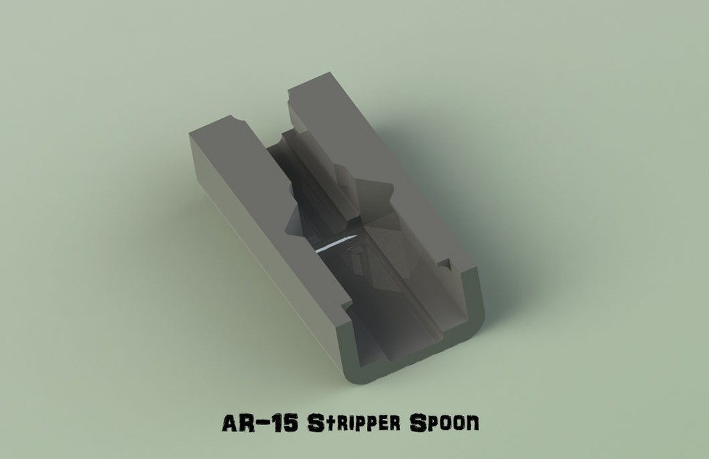 🥄 AR-15 Magazine Loading Spoon・Free STL File for ・Cults