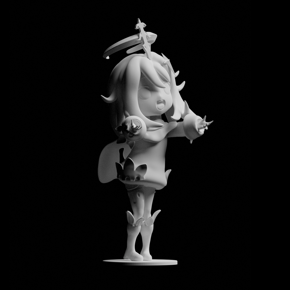 Archivo STL Impacto de Paimon Genshin 👾 ・Plan imprimible en 3D para ...