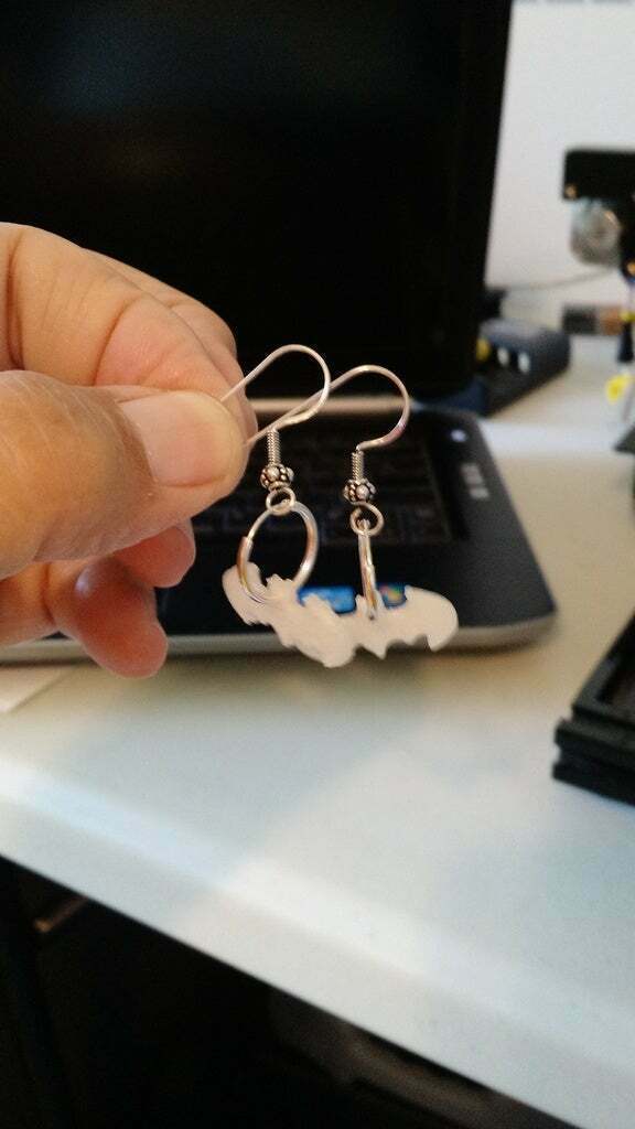 Free STL file Bat Wings earrings 🦇 ・3D print design to download・Cults