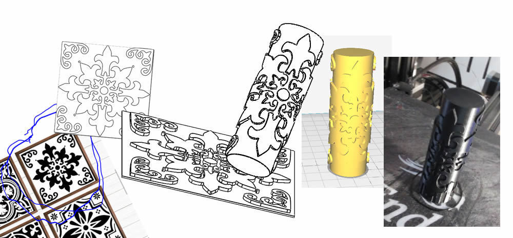 STL file Tile emboss roll 15cmx15cm 👽 ・3D printing template to download ...