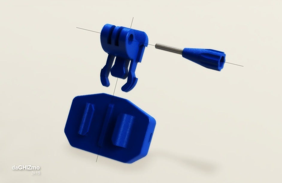 Free STL file GoPro Helmet Front mount 🪖 ・3D printable model to ...