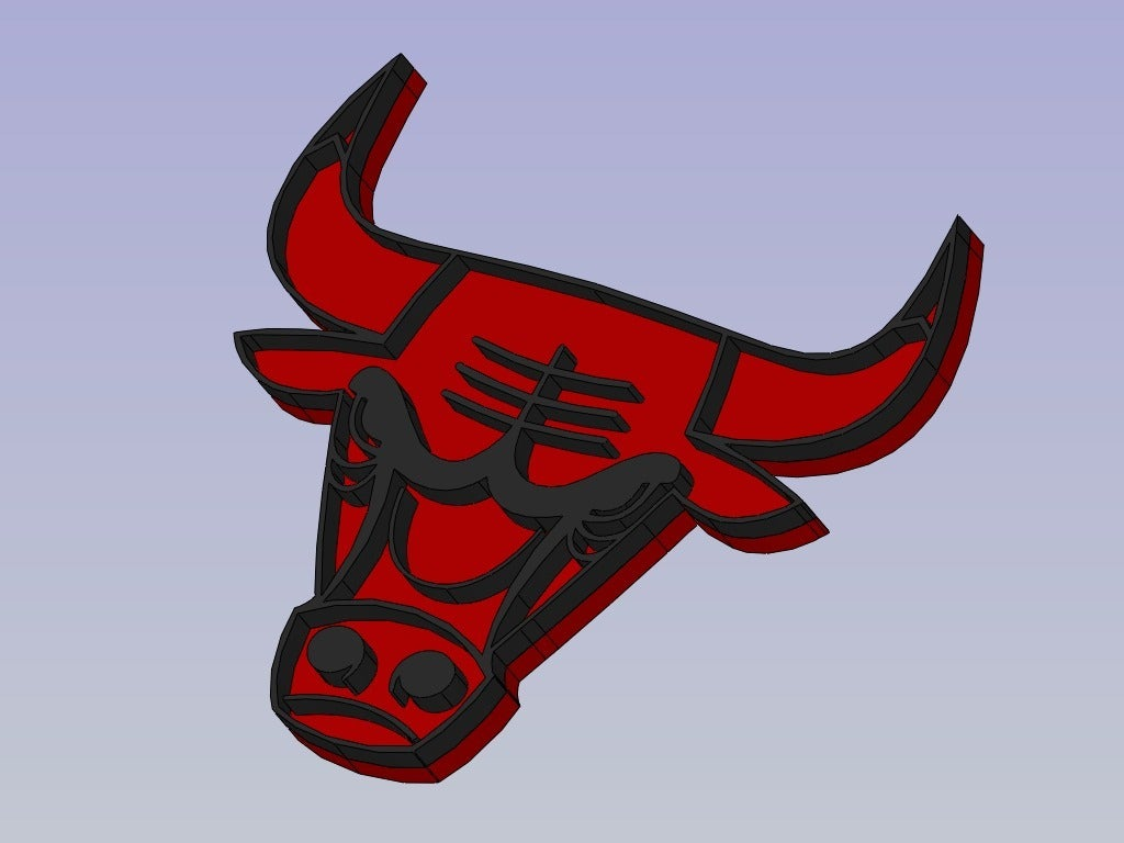 Free STL file Chicago Bulls Logo 🚩 ・3D printable model to download・Cults