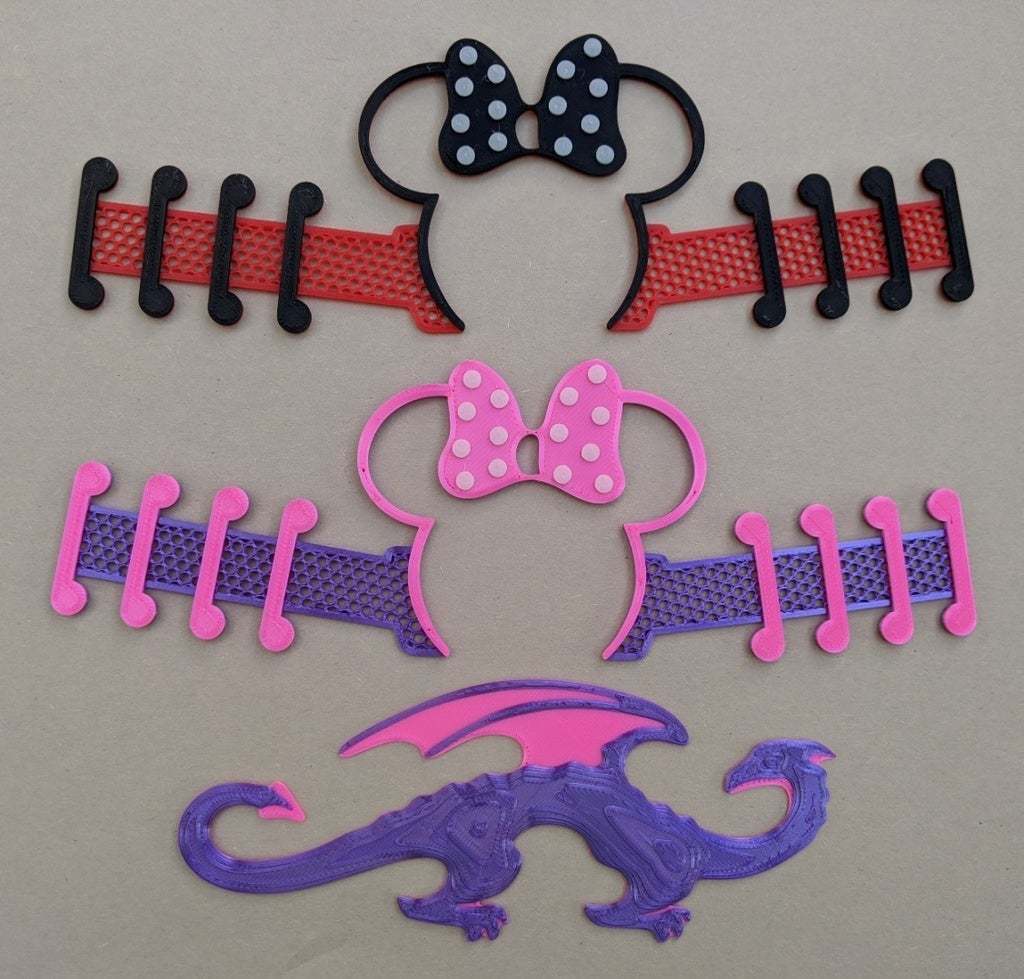 Free STL file Minnie Mouse, Dragon and Flowers Ear savers 🐁 (3MF and ...