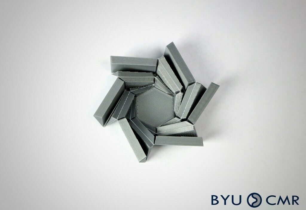 ⭐ Folding Origami Flasher Hexagon with Living Hinges・Free 3D File for ...