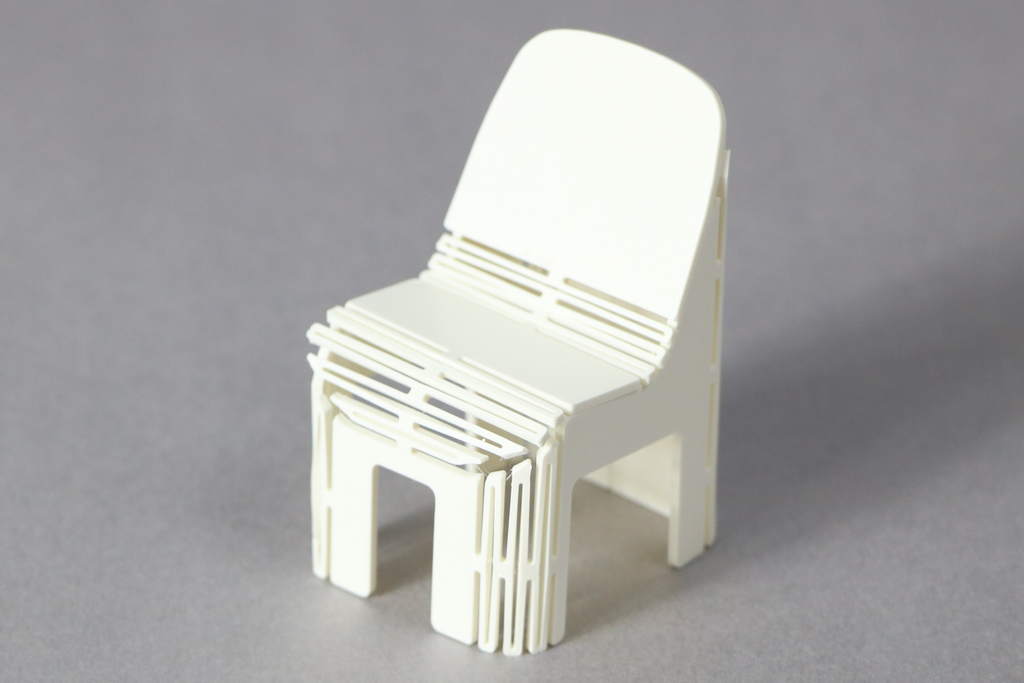 🪑 Single-Sheet Model Chair・Free 3D File for ・Cults