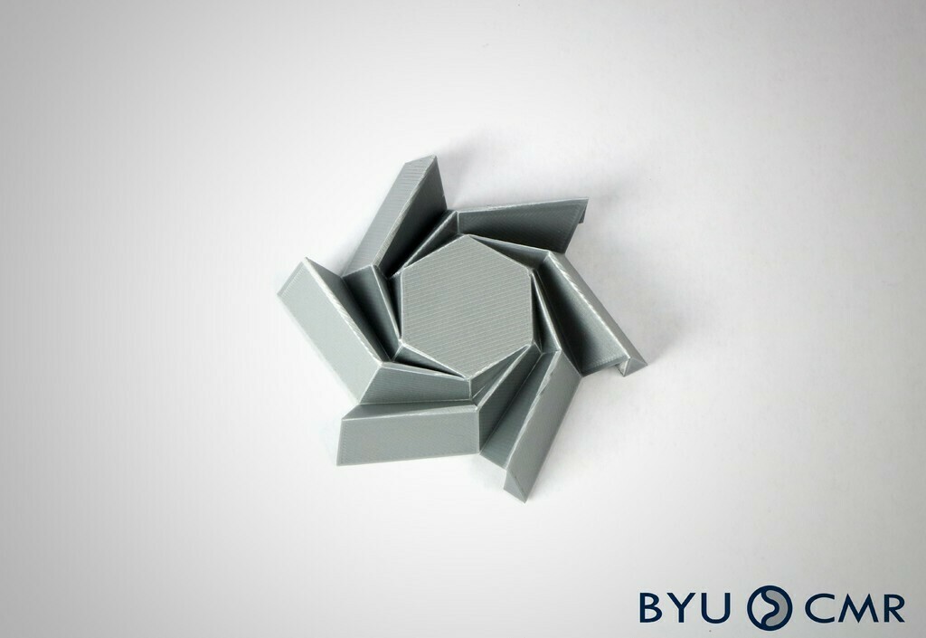 ⭐ Folding Origami Flasher Hexagon with Living Hinges・Free 3D File for ...