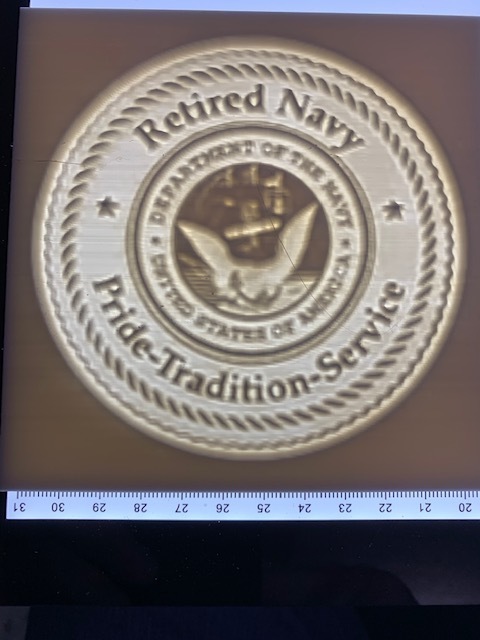 🚩 Retired Navy Lithophane・Free STL File for 3D printing・Cults