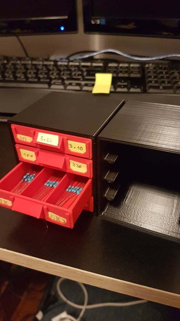 3D printable Stackable Resistor Storage Box・Cults