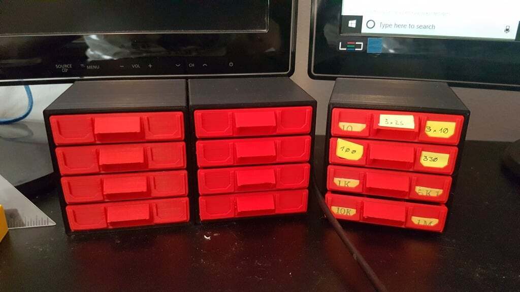 3D printable Stackable Resistor Storage Box・Cults