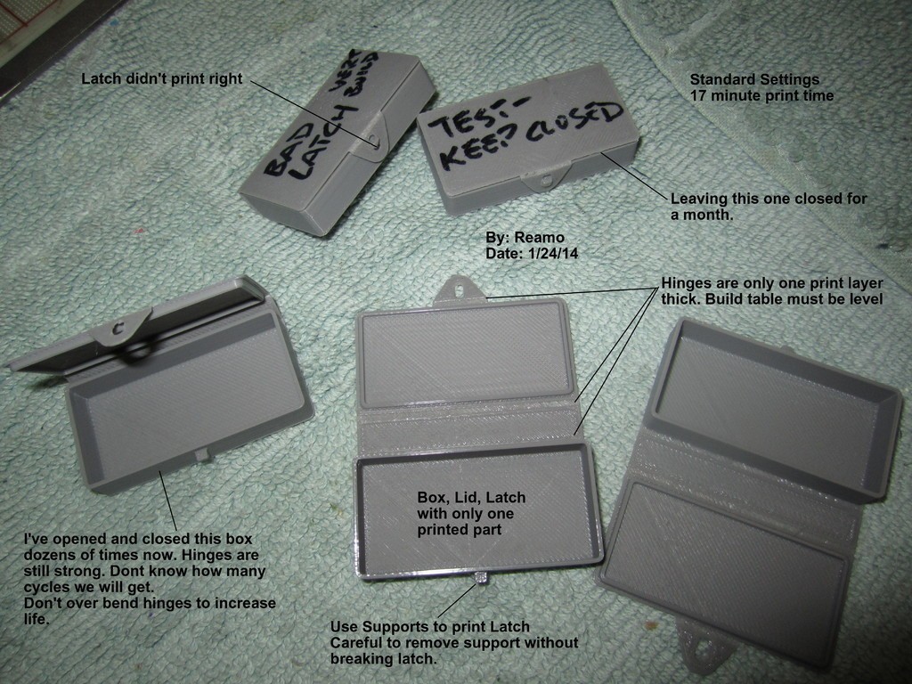 Free STL file Box, Lid, Latch with ONLY ONE PRINTED PART 📦 ・3D ...