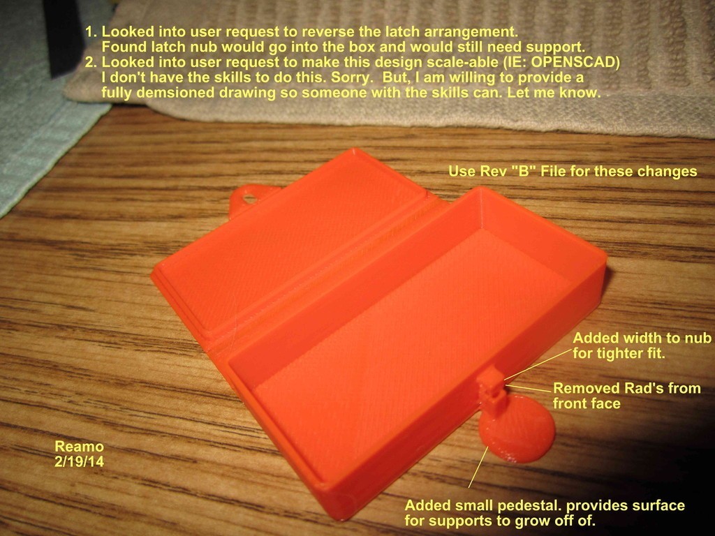 Free STL file Box, Lid, Latch with ONLY ONE PRINTED PART 📦 ・3D ...