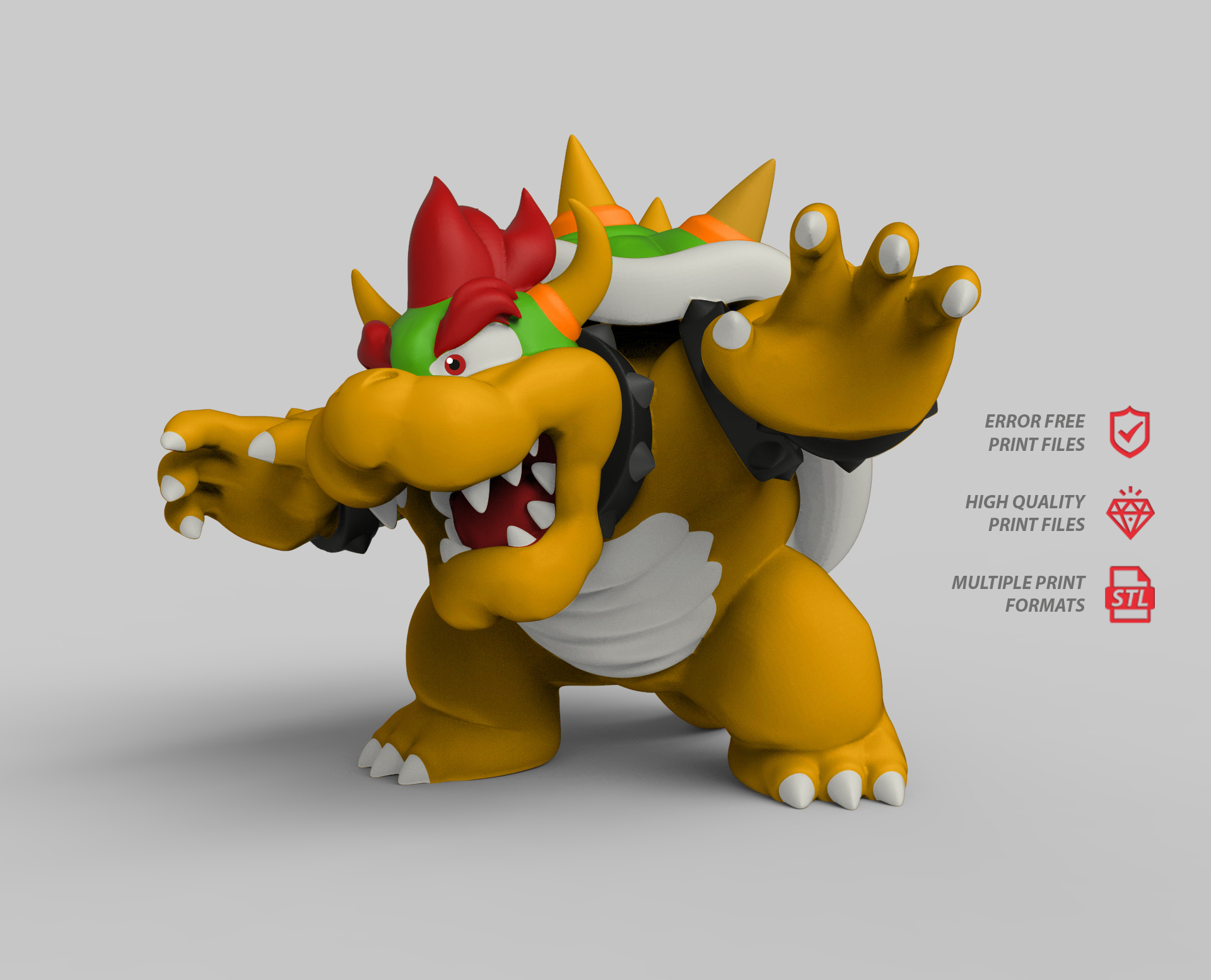 Archivo STL Bowser 🐢 (OBJ)・Objeto imprimible en 3D para descargar・Cults