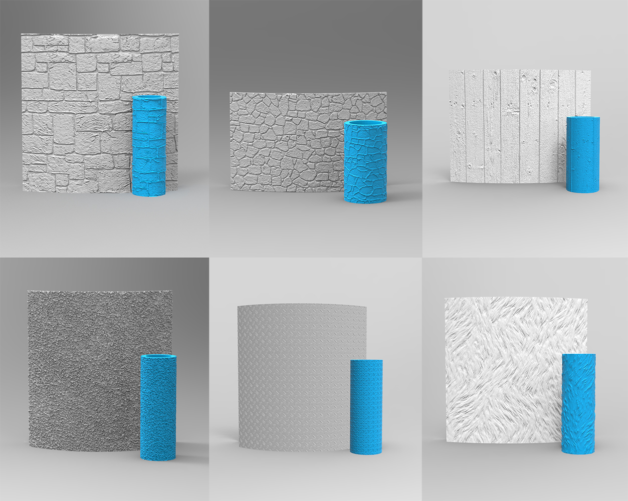 🧝 6 Texture Roller for Wargaming & DND (seamless)・ STL File for ・Cults