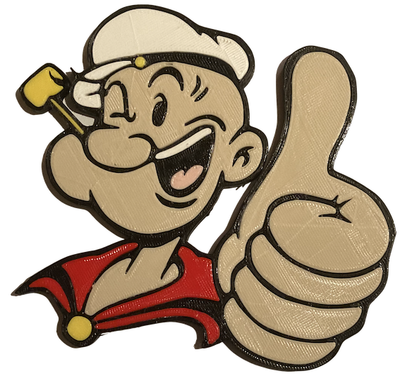 Free STL file badge popeye 📛 ・3D printing idea to download・Cults