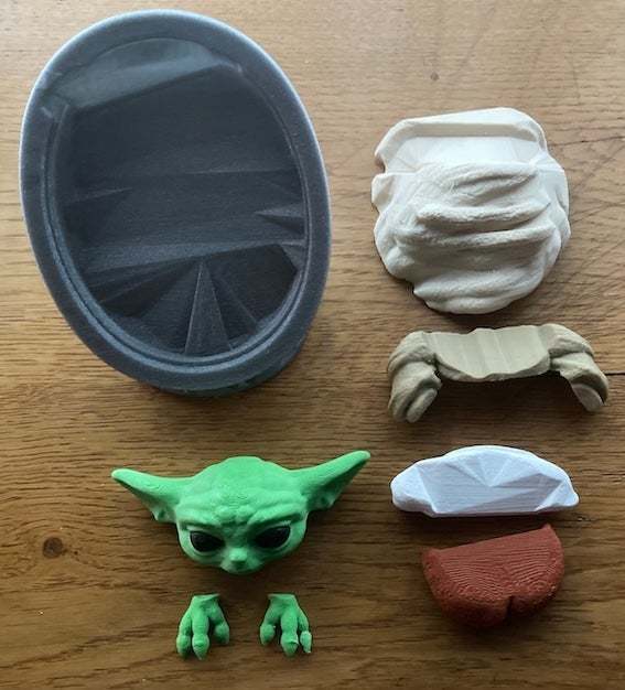 Free STL file Baby yoda multicouleur 👶 ・3D printer design to download・Cults